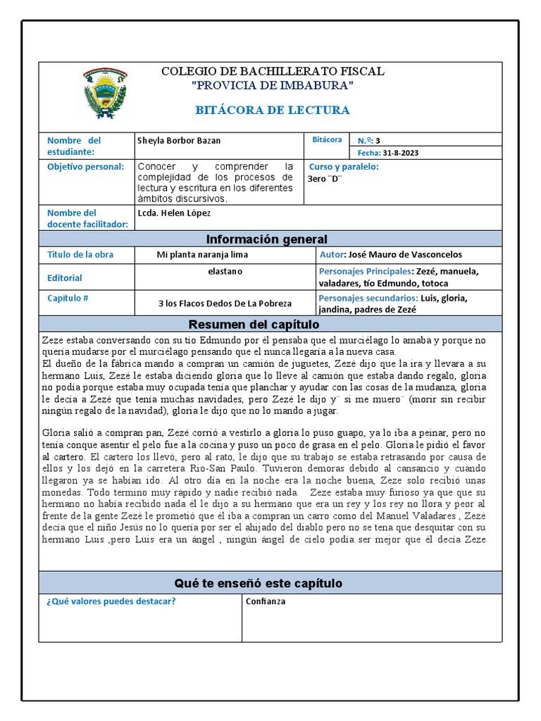 Capitulo 3 de Mi Planata Naranja Lima | PDF