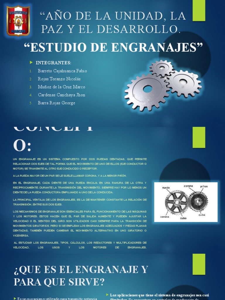 Estudio de Engranajes | PDF | Engranaje | Eje