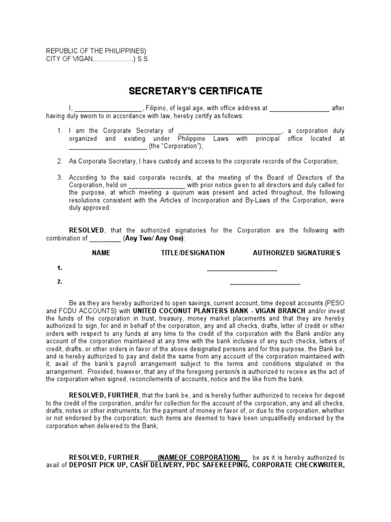 Sec Cert | PDF | Banks | Deposit Account