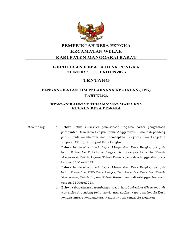 SK Panitia Pilkades | PDF
