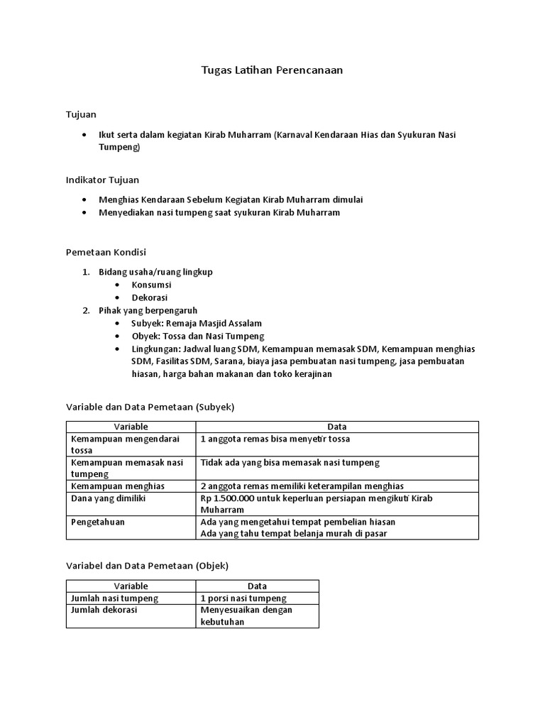 OXCA PUTRA - MD 1A - Latihan Perencanaan | PDF