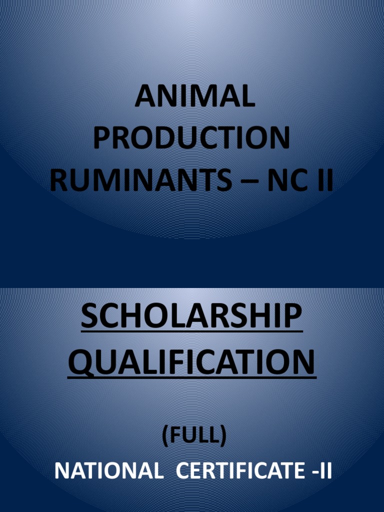 Animal Production (Ruminants) Nc-II | PDF