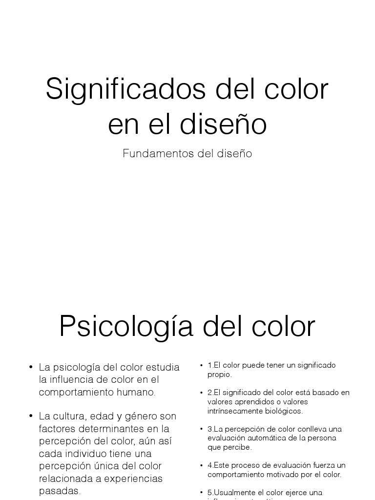 Significado Del Color | PDF