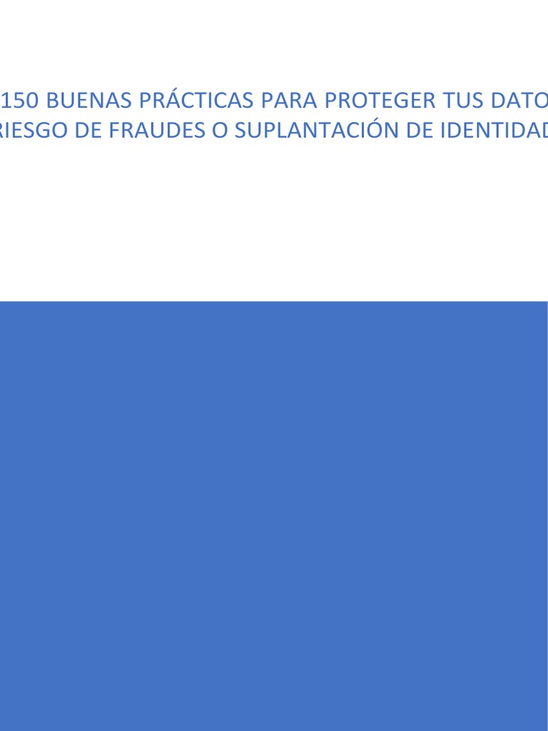 150 Buenas Prácticas de Seguridad de La Información | PDF ... 150 Buenas Prácticas de Seguridad de La Información | PDF ...