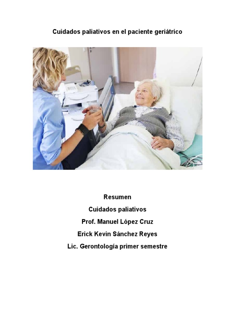 Cuidados paliativos en el paciente geriátrico | PDF | Geriatría | Oncología