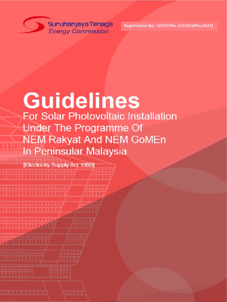 Guideline For NEM Rakyat Nem Gomen (Final) | PDF | Photovoltaic System ...