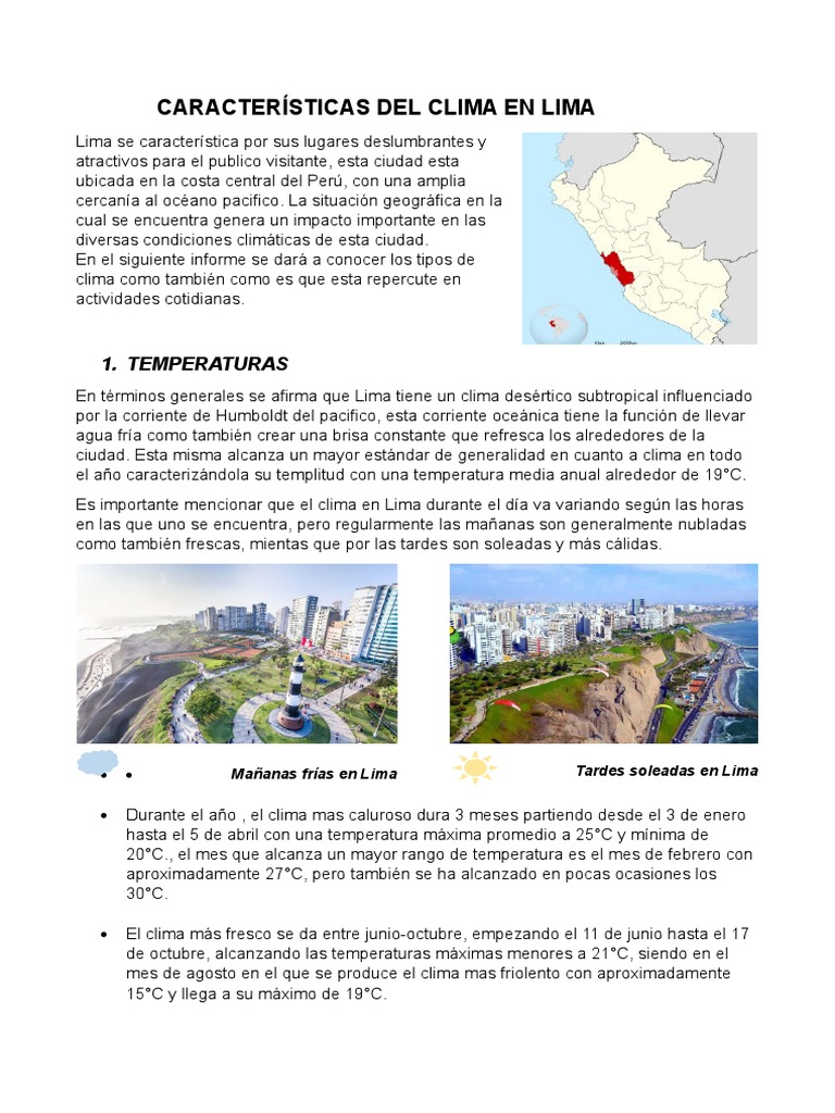INFORME CLIMA DE LIMA-Acon Ambiental | PDF | Clima | Lima