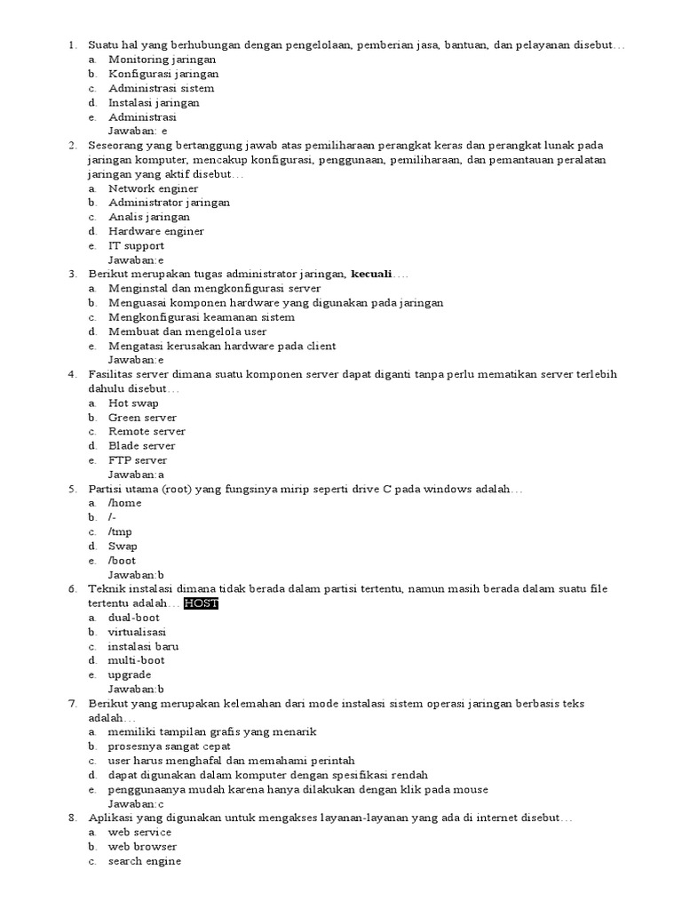 Soal PAS ASJ XI-TKJ | PDF