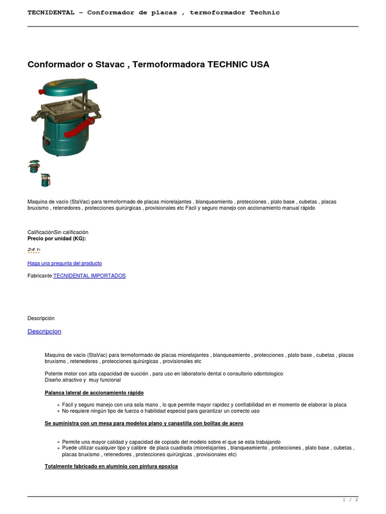 Conformador o Stavac | PDF