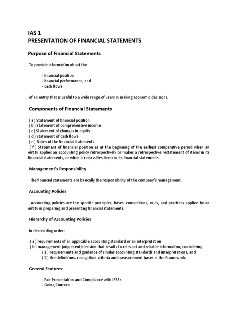 Ias 1 Presentation of Financial Statements-2 | PDF | Income Statement ...