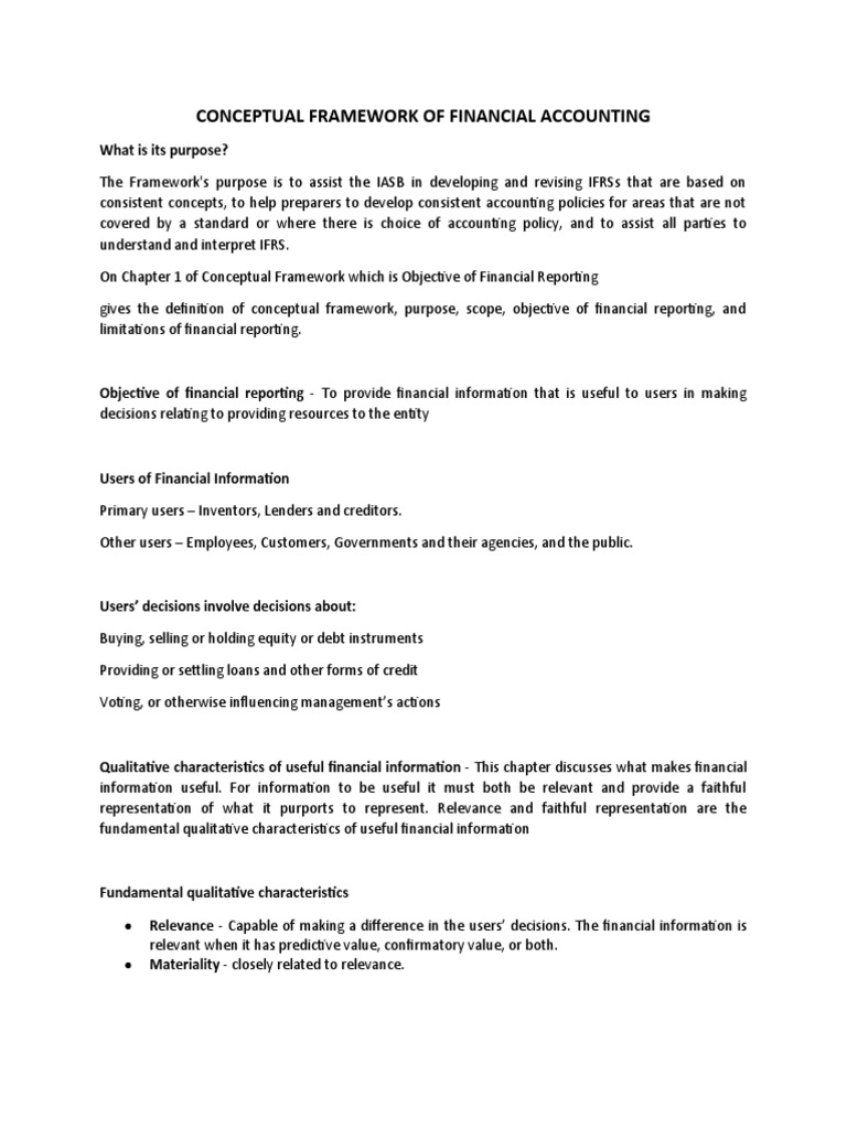 Conceptual Framework For Financial Accounting-2-1 | PDF