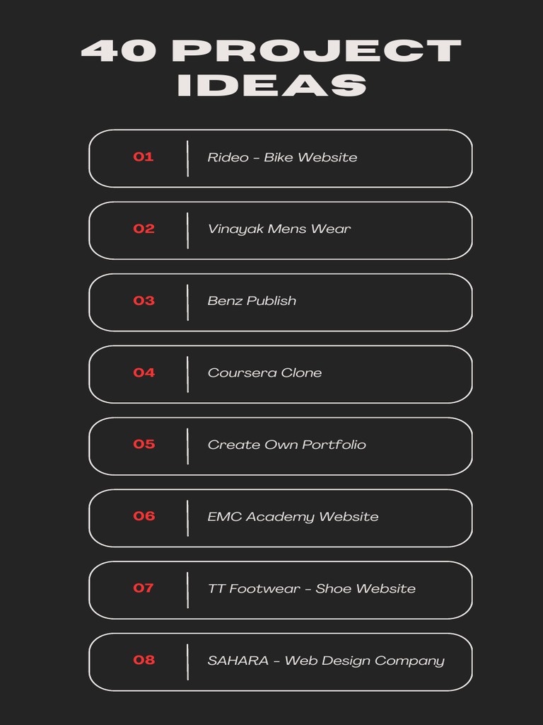 40 Project Ideas | PDF