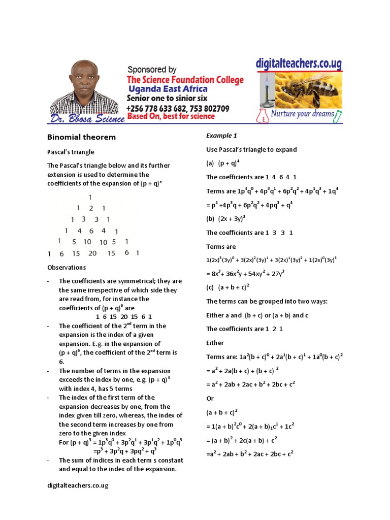 A Level Math Paper 1 Binomial Theorem | PDF | Square Root | Interest