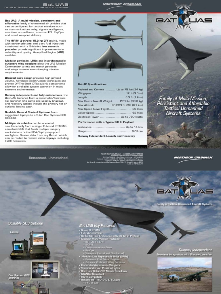 Bat Brochure | PDF | Unmanned Aerial Vehicle | Aviation