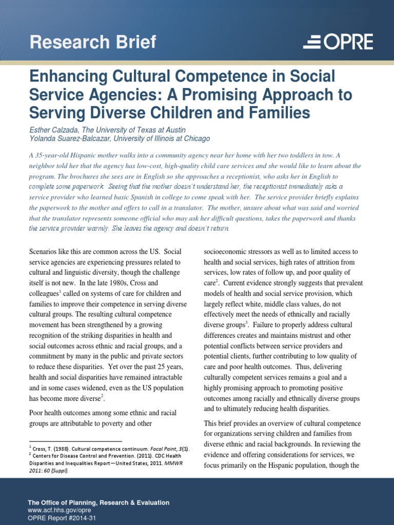 HWC 535 - Week 2 - Calzada & Balcezar (2014) - Enhancing Cultural ...