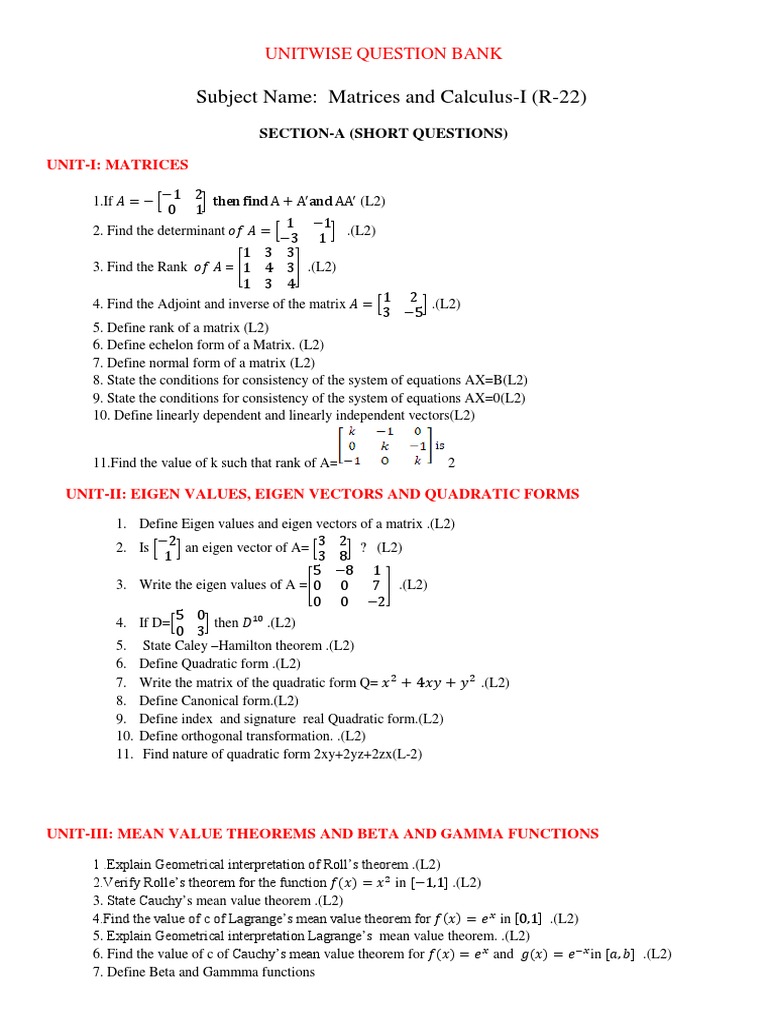 Matrices& Calculus | PDF | Matrix (Mathematics) | Eigenvalues And ... Matrices& Calculus | PDF | Matrix (Mathematics) | Eigenvalues And ...