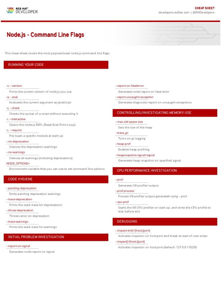 Node.js Command Line Flags Guide | PDF