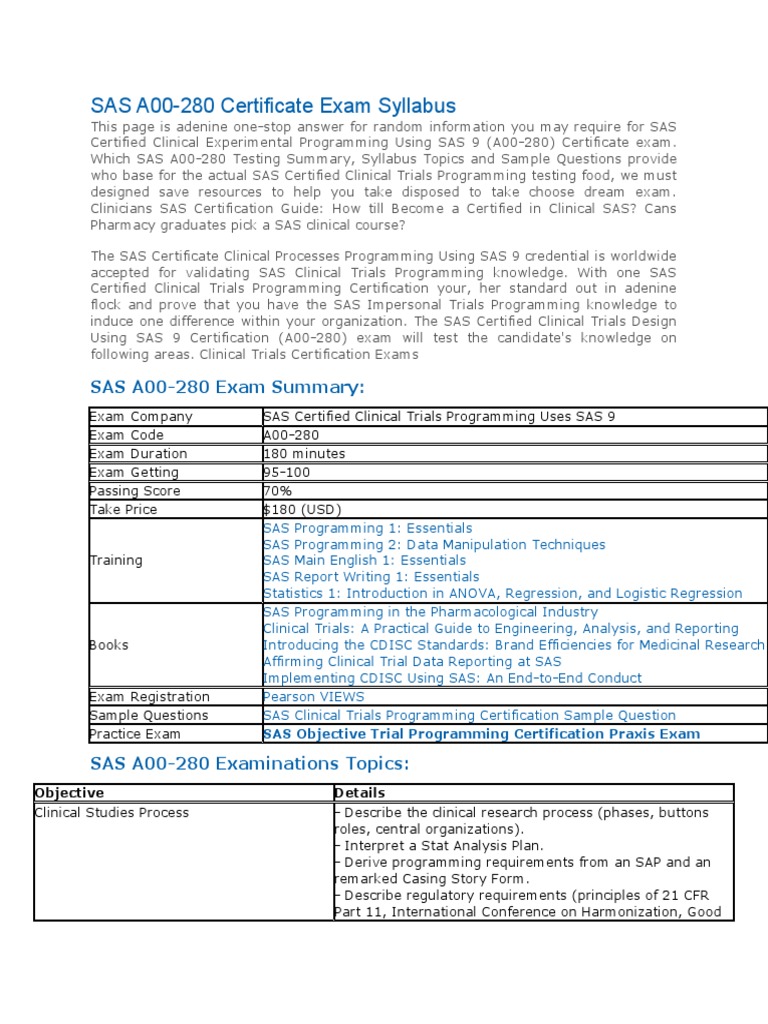 Sas A00 | Download Free PDF | Sas (Software) | Statistics