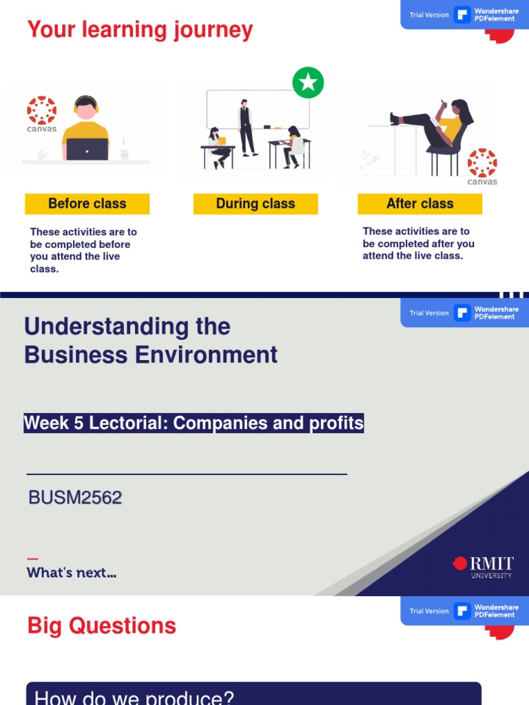 Rmit UNderstanding Business Environment Week 5 | PDF