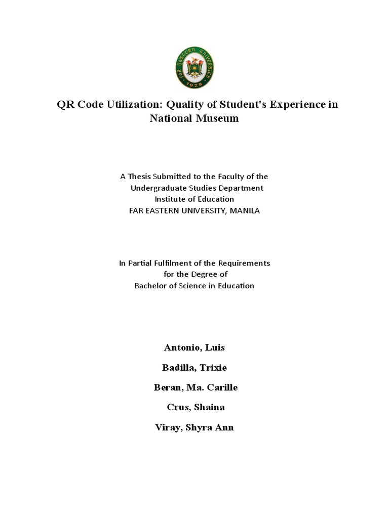 Revised RRL Final Draft 1 | PDF | Qr Code | Museum