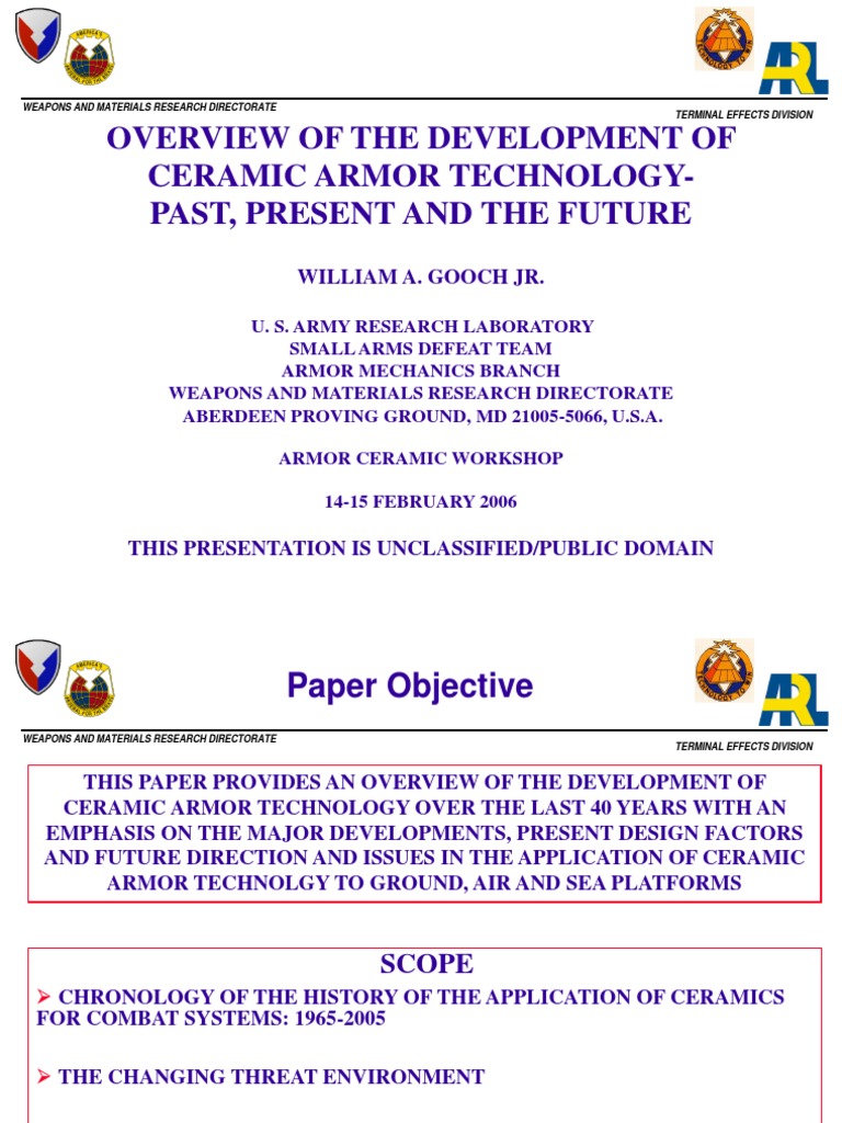 Overview of The Development of Ceramic Armor Technology-Past, Present and The Future | Download ...