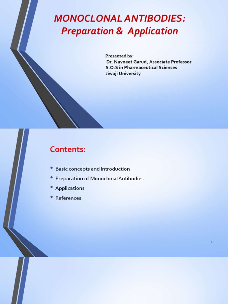 Monoclonal Antibody-Preparation & Application - MPH201T | PDF | Monoclonal Antibody | Antibody