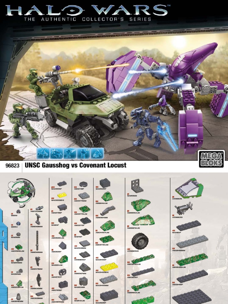 Mega Bloks - Unsc Gausshog Vs Covenant Locust | PDF