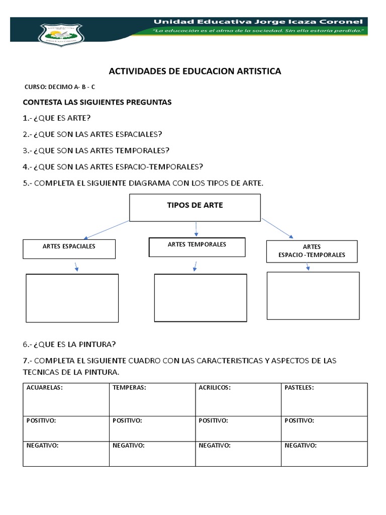 Actividades para 10mo Egb | PDF