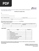 Non Drawal Certificate for Salary | PDF