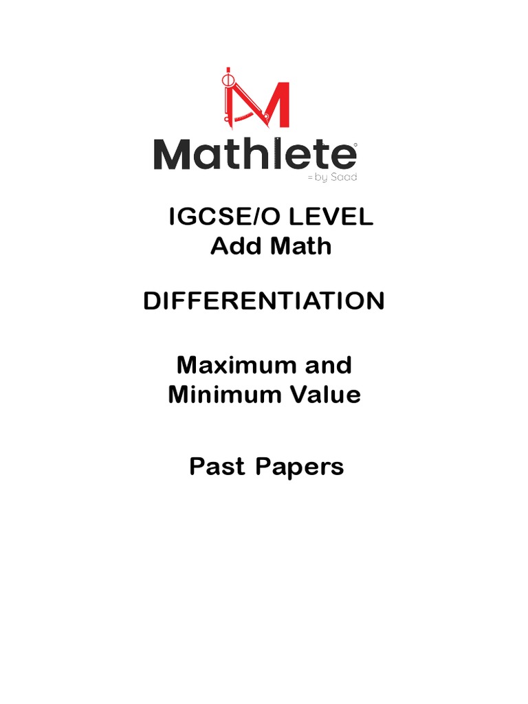 Differentiation Maximum And Minimum Value Pdf Area Sphere