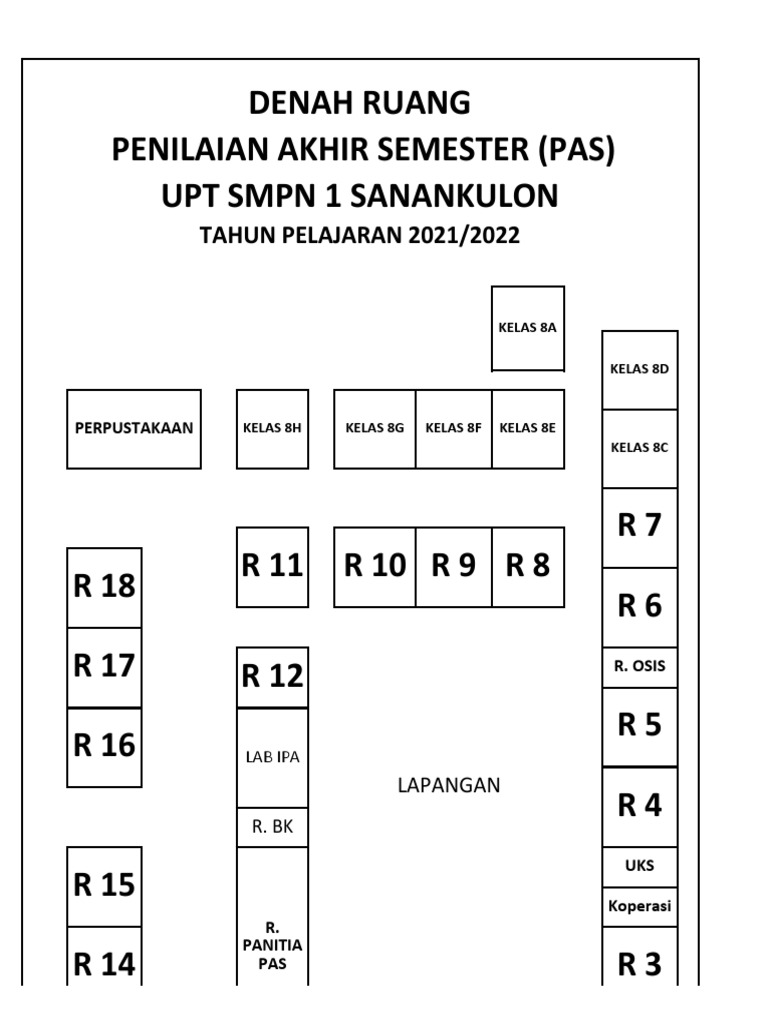 Denah Ruang Pas 21-22 | PDF
