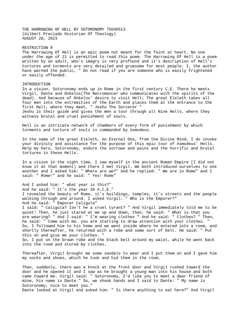 The Harrowing of Hell | PDF | Hell | Satan