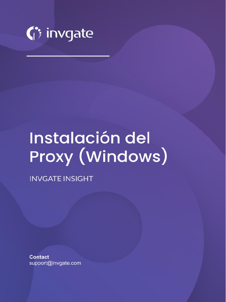 Instalacion de Proxy Invgate Insight | PDF | Servidor proxy | Servidor (Computación)
