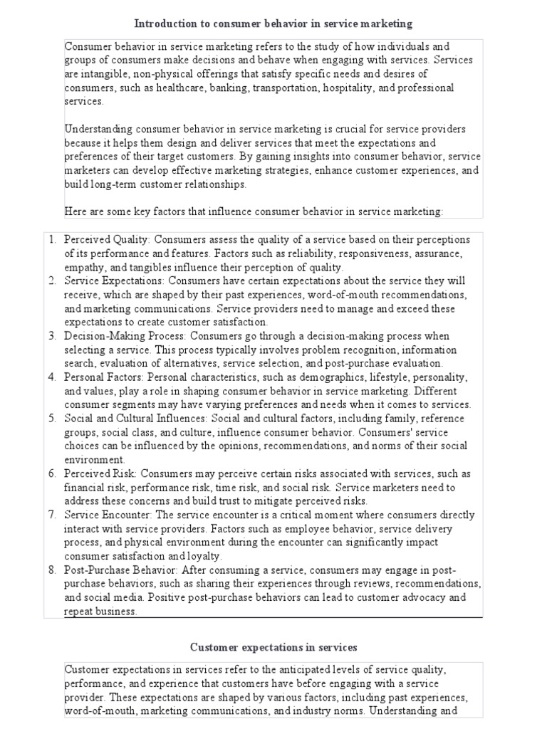Module 4 Consumer Behavior in Service Marketing | PDF | Career & Growth ...