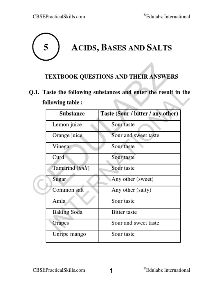 Acid Bases and Salt | PDF
