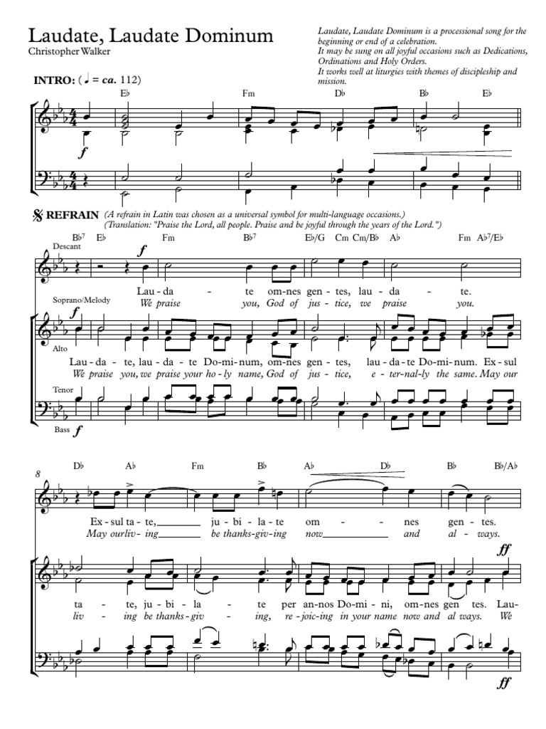 (Entrance) Laudate, Laudate Dominum - Full Score | PDF