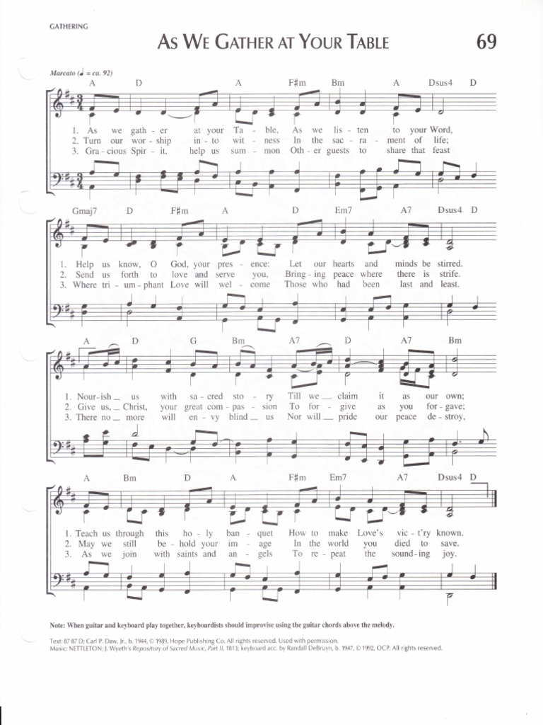 As We Gather at Your Table | PDF