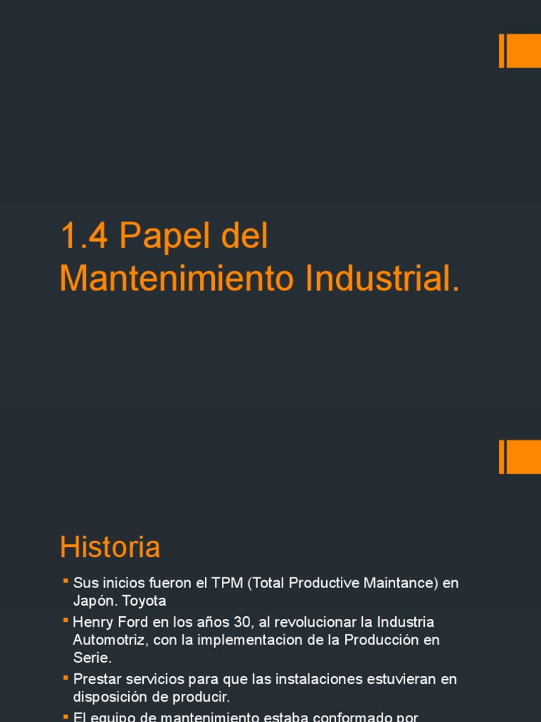 Papel Del Mantenimiento Industrial | PDF