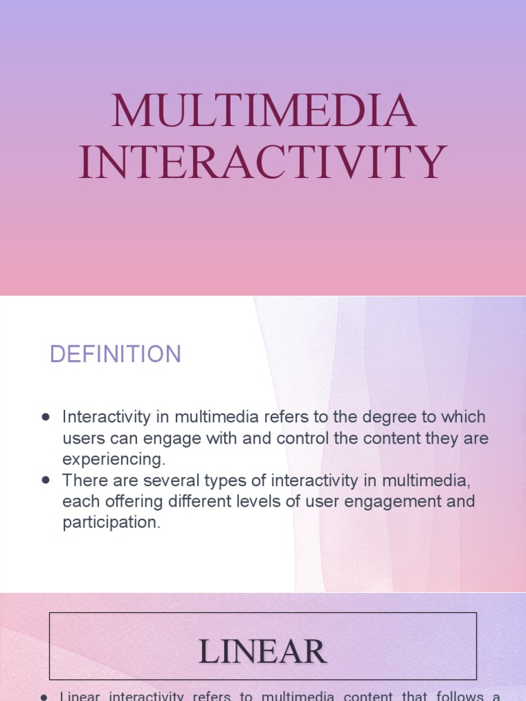 Multimedia Interactivity | PDF | Multimedia | Menu (Computing)
