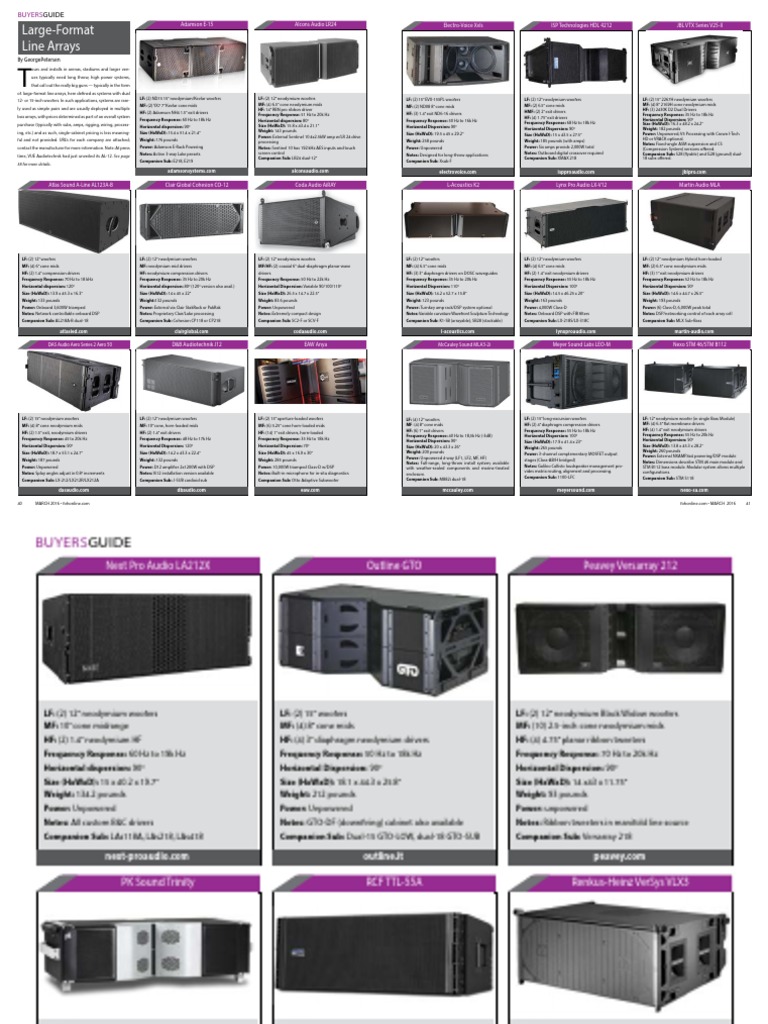 Line Array Buyers Guide | Download Free PDF | Electrical Engineering | Electronics