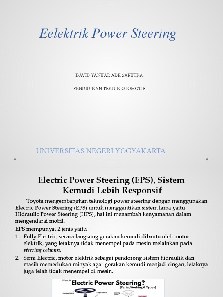Keunggulan Electric Power Steering | PDF
