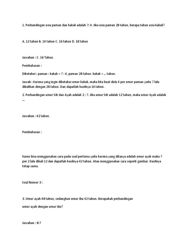 Perbandingan Umur WPS Office | PDF | Karier & Perkembangan | Kesehatan ...