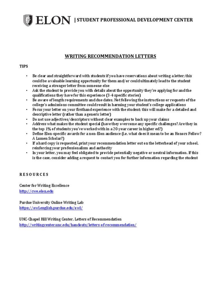 Writing Rec Letters | PDF