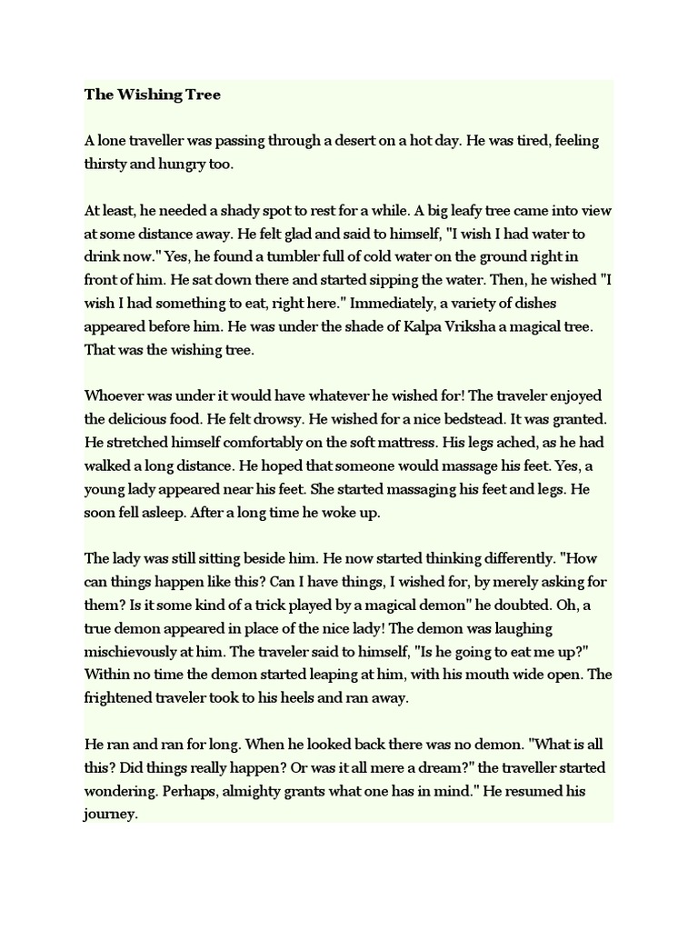 The Wishing Tree: A Magical Tale | PDF