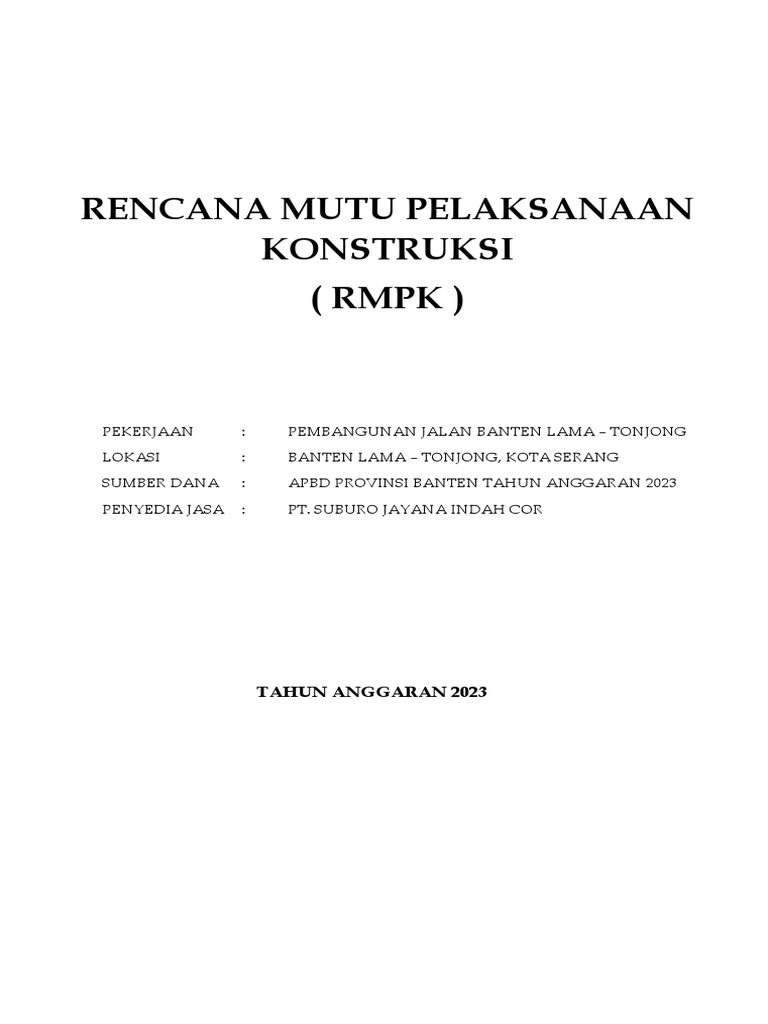 RMPK Banten Lama - Tonjong Rev | PDF