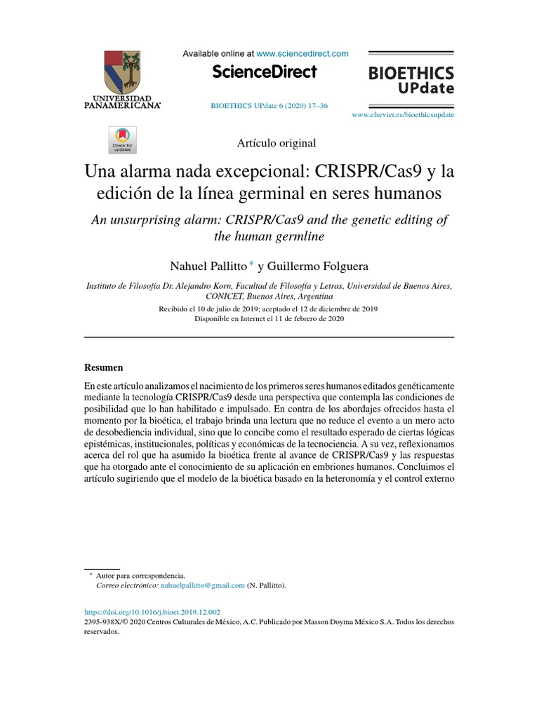Una Alarma Nada Excepcional - CRISPR - Cas9 y La Edición de La Línea ...