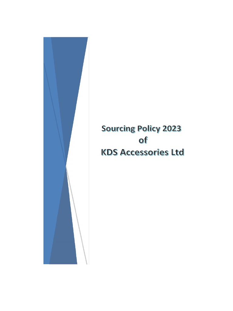 Sourcing Policy 2023 | Download Free PDF | Procurement | Request For ...