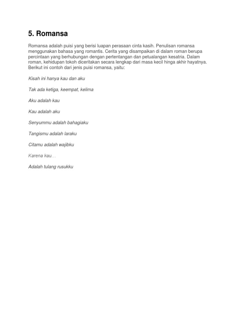 Romansa | PDF