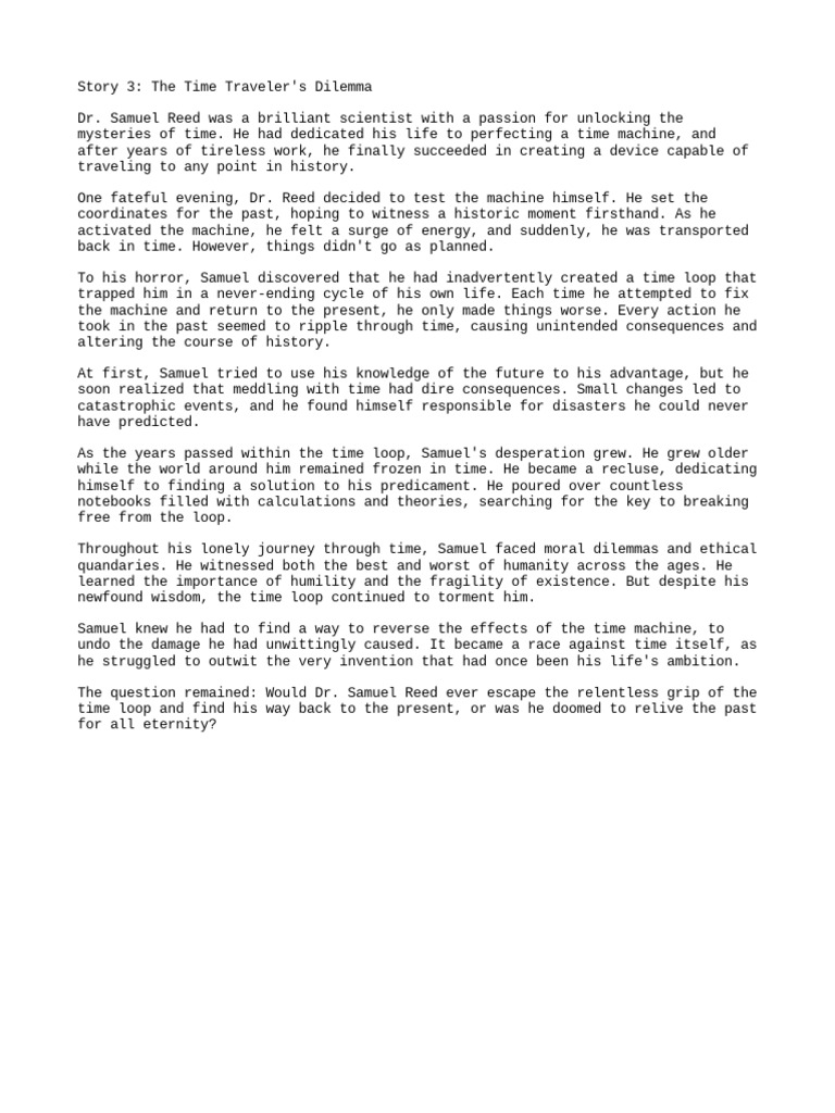 The Time Traveler's Dilemma | PDF