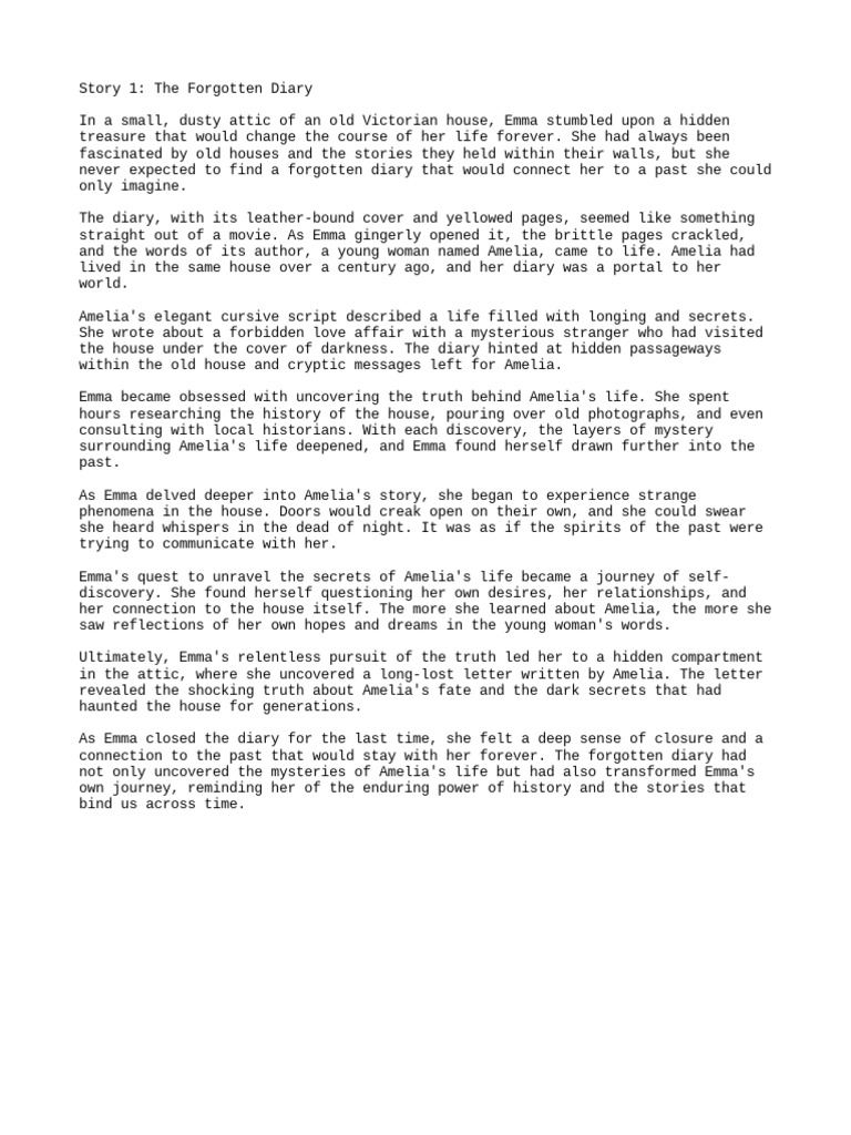 The Forgotten Diary | PDF